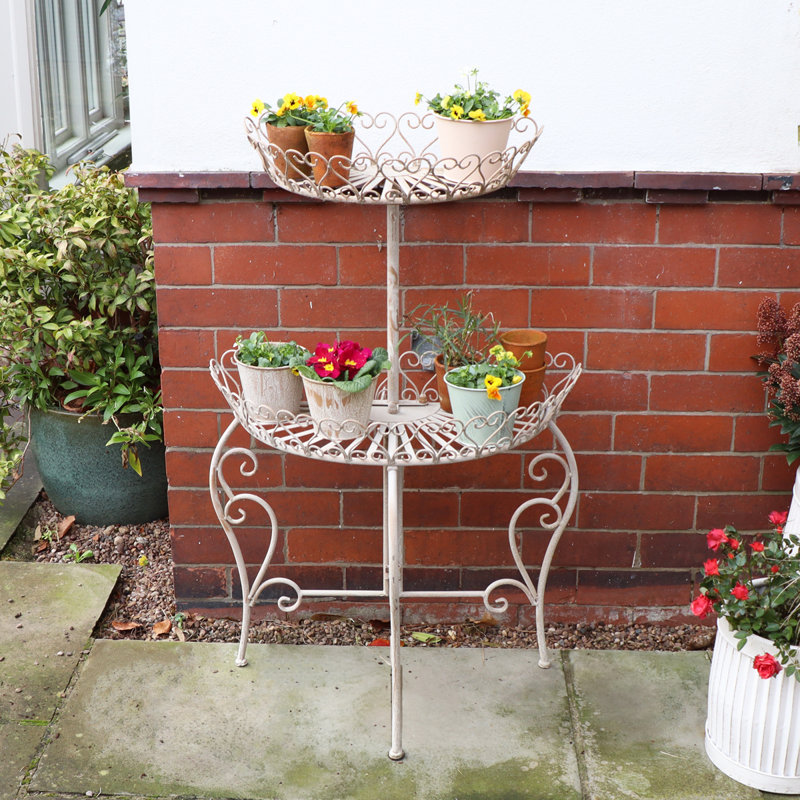 Lark Manor Large Distressed Vintage Two Tier Plant Stand 100Cm | Wayfair.co.uk